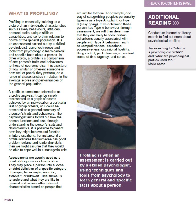 Behaviour Profiling Study Guide